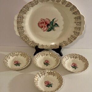 American Limoges | Accents | American Limoges La Fleur Rouge 22k Gold ...